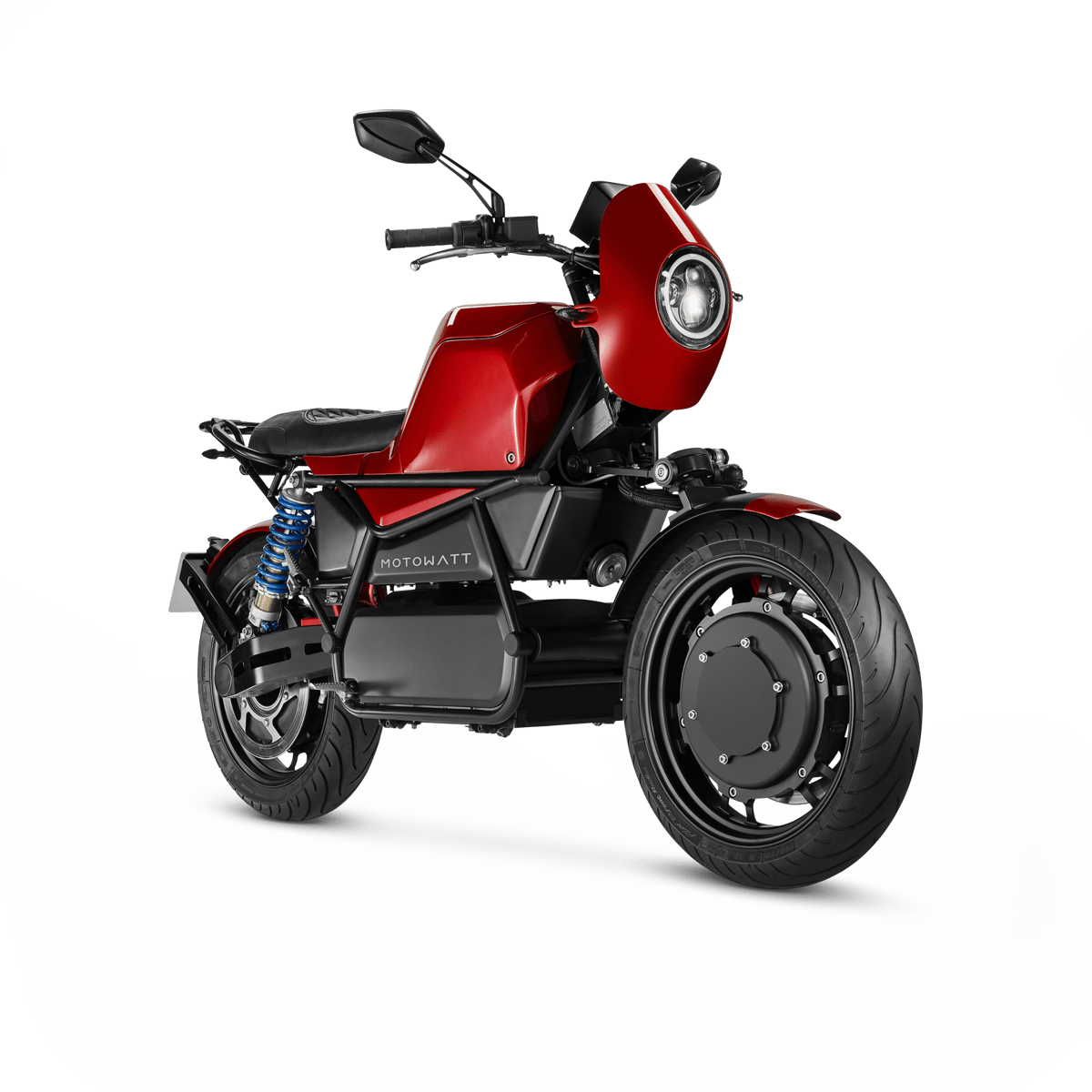 Motowatt W1X, la moto électrique française à deux-roues motrices