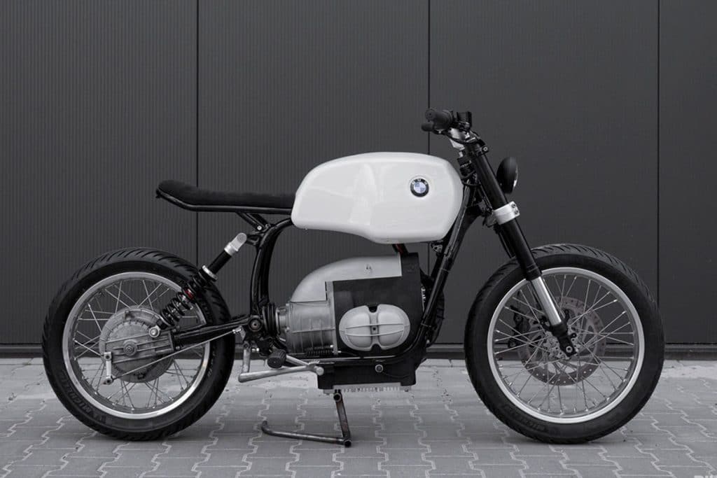 Un transmission d'origine pour cette BMW R80 électrique par Luuc Muis